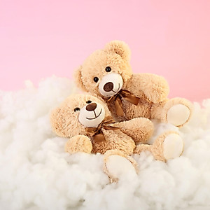 MaoGoLan 3 Pieces Bulk Teddy Bears Stuffed Animals Baby Shower, Soft Small Stuffed Teddy Bears in Bulk, 13.5" Cuddly Mini Teddy Bears Centerpiece,Wedding,Party,Engagement