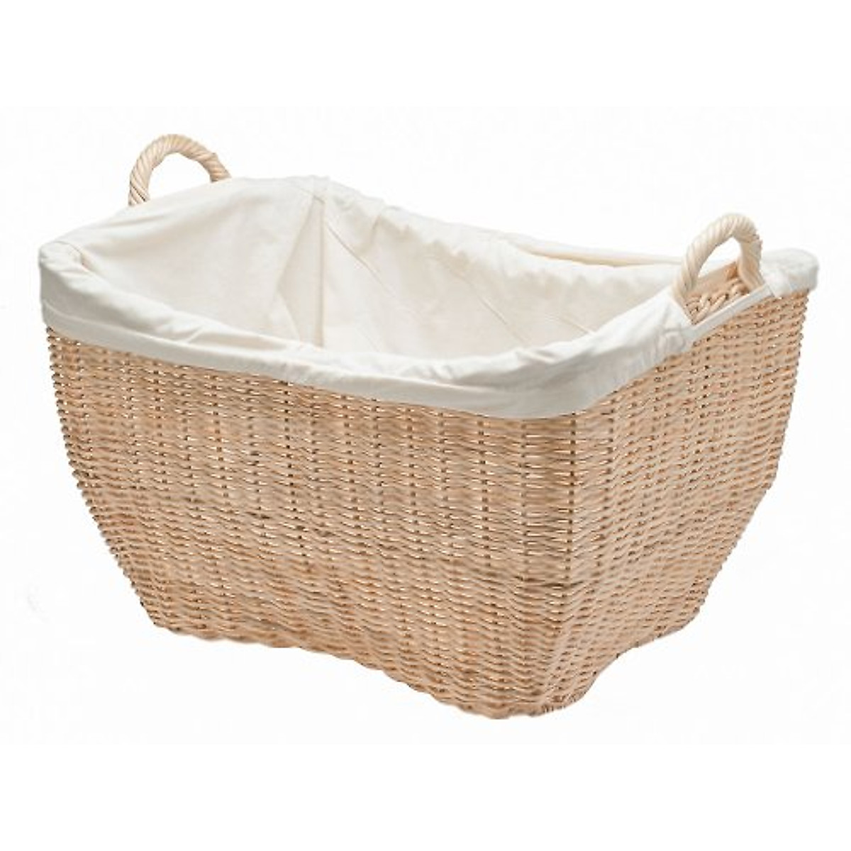 KOUBOO 1060053 Wicker Laundry Basket with Liner, 21.5" x 16" x 15.5", Natural Color