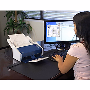 Visioneer Xerox DocuMate 6440 Duplex Document Scanner for PC and Mac, Automatic Document Feeder (ADF), white & navy (XDM6440-U)