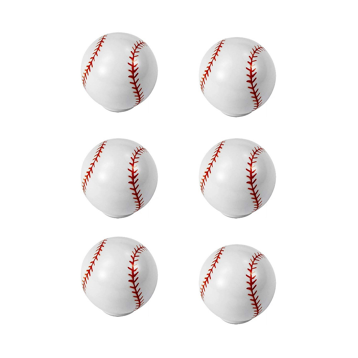 ZTie Set of 6 Baseball Cabinet Drawer Door Knobs Handles Boy Child Dresser Drawer Pulls Desk Handles Sports Nursery Home Bath Decor