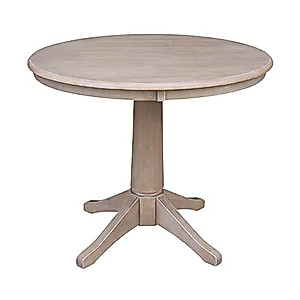 International Concepts 36" Round Top Pedestal Table-28.9" H, Black