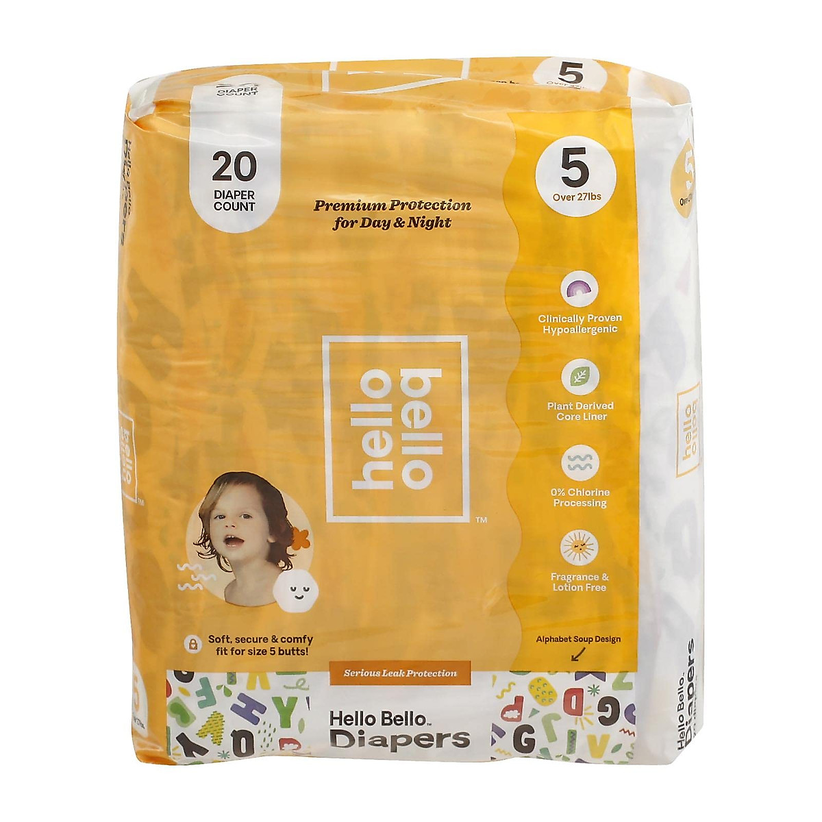 Hello Bello, Hello Bello Diaper Alpha Size 5, 20 Count
