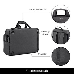 Solo New York Urban Carrying Case (Briefcase) for 15.6" Notebook - Gray, Black, 12.5" x 17" x 5" (UBN310-10)