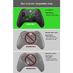 Foamy Lizard SeriesPro Controller Skin for Xbox Series X & S Protector Ergonomic Soft Studded Anti-Slip Silicone Rubber Gel Grip Case, 1 Cover + 8 Raised Thumb Grip Caps (NOT for Elite 1/2) (Black)