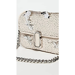 Marc Jacobs Women's The Mini Soft Shoulder Bag, Cream/Silver, One Size