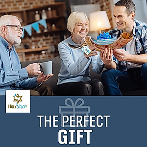 Kosher Kudu Shofar Horn from Israel – Traditional Half Polished Yemeni Shofar Includes Carrying Bag, Brush, Anti Odor Spray and Blowing Guide - Holy Easy Blowing Ancient Musical Instrument (36"-39")