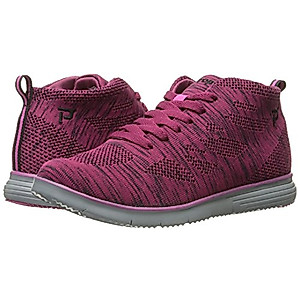 Propét Women's TravelFit Hi Walking Shoe, Berry, 6 2E US