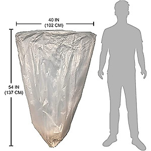 Reli. SuperValue 55 Gallon Trash Bags (150 Count Bulk), Made in USA - Clear Trash Bags Heavy Duty 55 Gallon - 60 Gallon - 55 Gal Garbage Bag