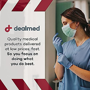 Dealmed Nitrile Medical Exam Gloves, Disposable Latex Free, Medium, 100 ct. (Pack of 10)