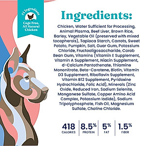 Solid Gold Canned Dog Food for Adult & Senior Dogs - Nutrientboost Hund-N-Flocken Made with Real Chicken and Healthy Whole Grains - High Calorie, High Protein Wet Dog Food - 6ct/12.5oz Cans