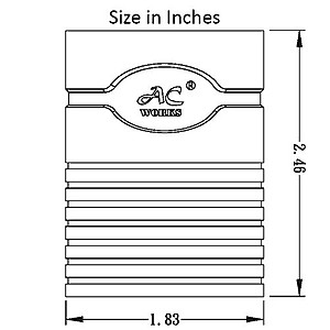 AC WORKS [AD515L1420] 15Amp Household Plug NEMA 5-15P to Generator 4 Prong 20Amp L14-20R (Two hots bridged)