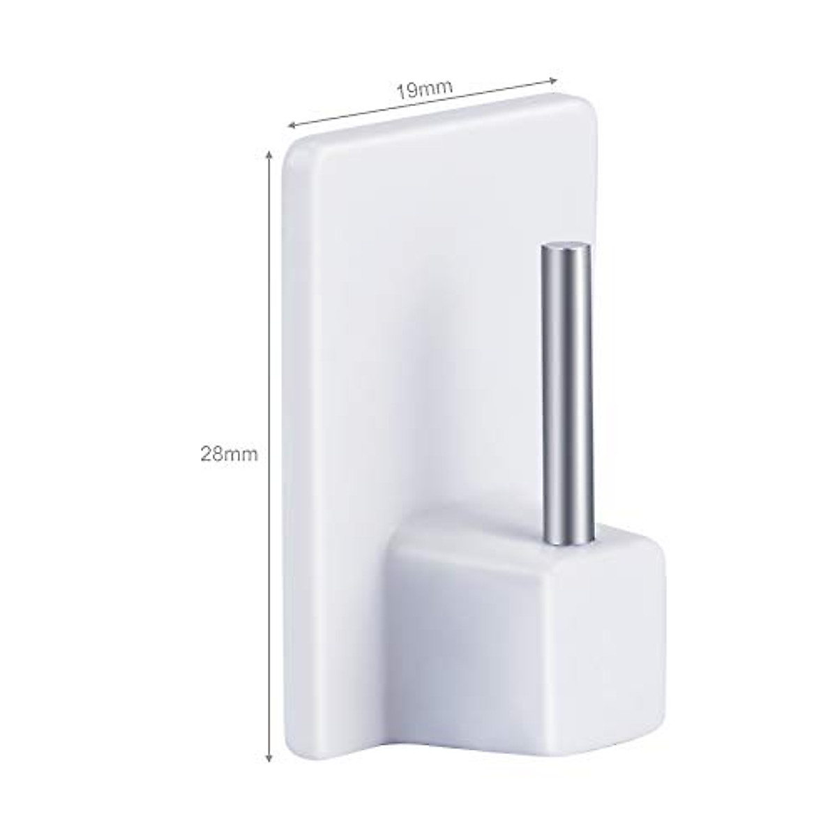 LIHAO 20 PCS Self-Adhesive Plastic Hooks for Curtain Rods