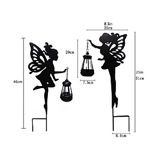 WHYSFX 2pcs LED Solar Flower Fairy Lantern Light Waterproof Outdoor Garden Lawn Stakes Lamps Yard Art for Home Courtyard Decoration Lawn lamp