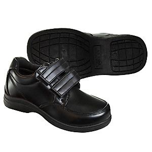 French Toast Boys Shoes - Kids Oxford School Uniform Loafer Church Dress Shoes Slip-On Faux-Leather (Size 2 Big Kid) (Black)