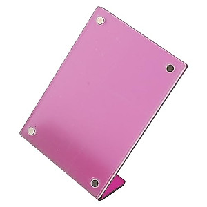 Slanted Back Photo Frame, Self Standing Photo Frame Durable Wide Application for Business Cards for Livingroom (Rose Red)
