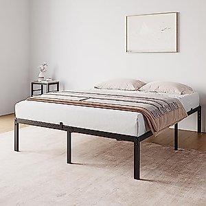 IDEALHOUSE Full Bed Frame with Storage 14 Inch Metal Platform Bed Frame with Steel Slat Support No Box Spring Needed,Mattress Foundation,Easy to Assemble…