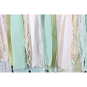 Lace Tassel Garland Fabric Garland Rag Tie Garland Shabby Chic Blush Banner Wedding Backdrop Wedding Decor Baby Shower Party Decor Home Decor Wall Hanging Boho Decor Fall Decor Birthday Banner