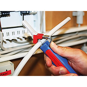 WEICON Cable Stripper No. 4-28 H/Cable Stripping Tool with Hooked Blade/Adjustable Cutting Depth/Range of 4-28 mm/100% Germany Made