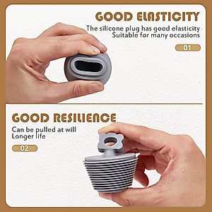 BOHAIPAN Bathtub Stopper, 2pcs Universal Tub Stopper, Silicone Bathtub Stoppers Bathtub Drain Plug, Suitable for Kitchen Bathroom Bathtub Sink Drain (Patented Products)