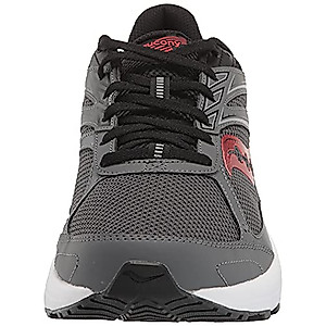 Saucony Men's Cohesion 14 Road Running Shoe, Charcoal/Flame, 11