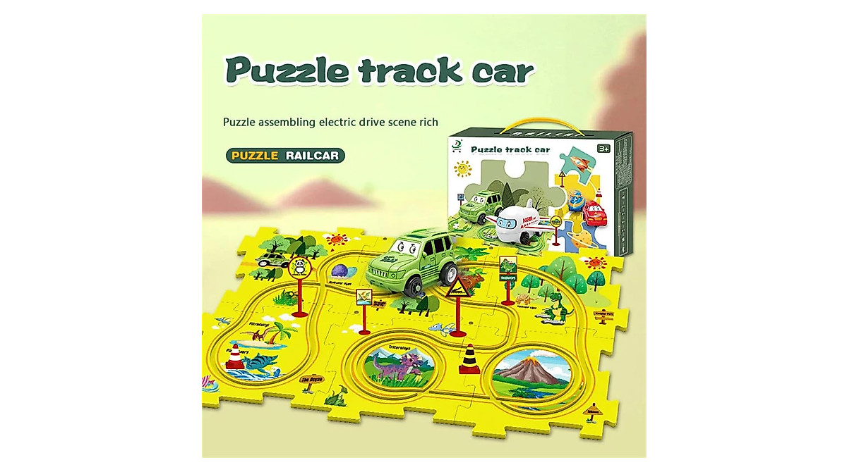 Puzzle Racer Kids Car Track Set - Fun & Educational