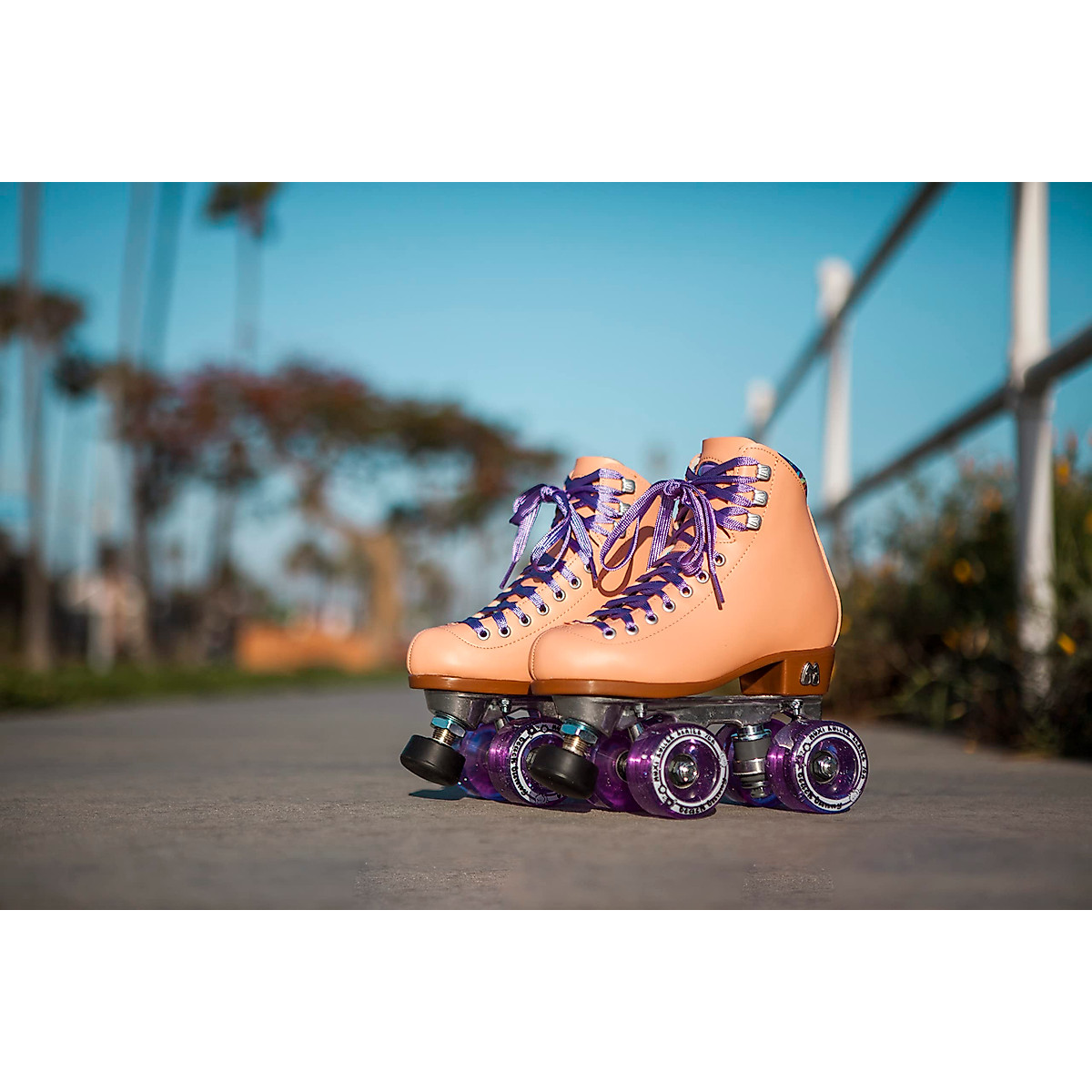 Moxi Skates - Beach Bunny - Fashionable Womens Roller Skates | Peach Blanket | Size 9