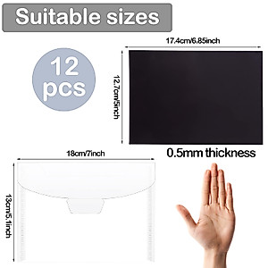 24 Pcs Stamp and Die Storage Bag and Rubber Magnetic Sheet Resealable Storage Pocket,Scrapbooking Storage Stamps and Dies for Card Making Die Cutting (0.5 mm Magnet Sheet)