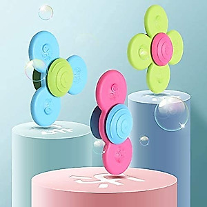 BornCare Fidget Suction whirly Spinners for Baby Toddler Kids, Durable Toys (3 Pack)