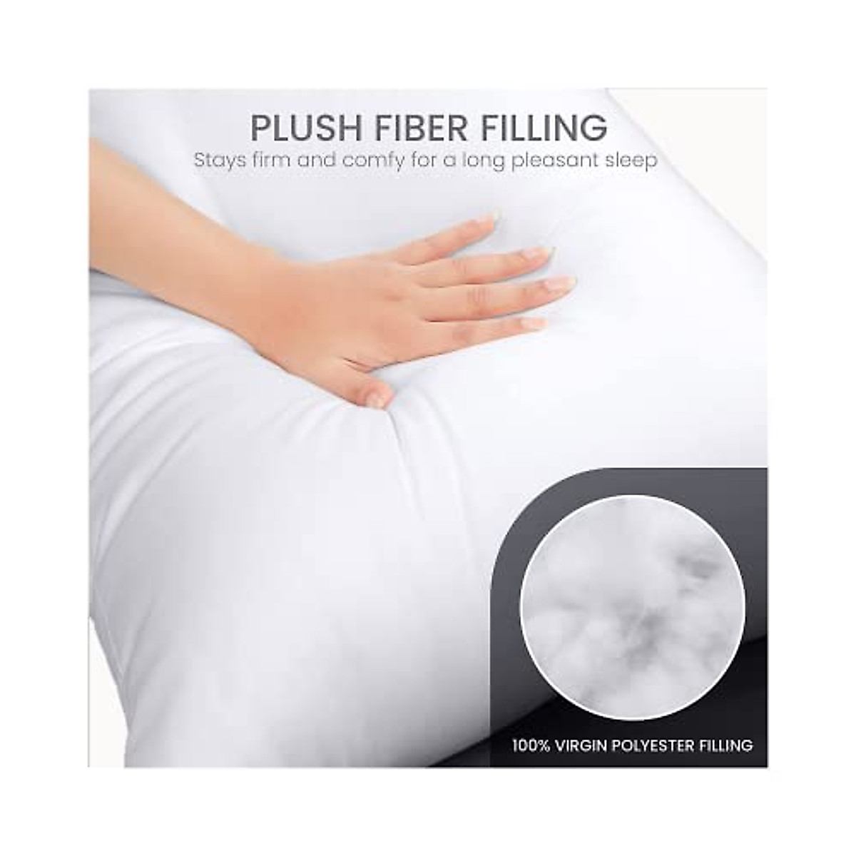 Roomate Pregnancy Pillows, U Shaped Full Body Maternity Pillow with Removable Cover - Support for Back, Legs, Belly, Hips for Pregnant Women, 57x 27 Inch Pregnancy Pillows for Sleeping, Grey