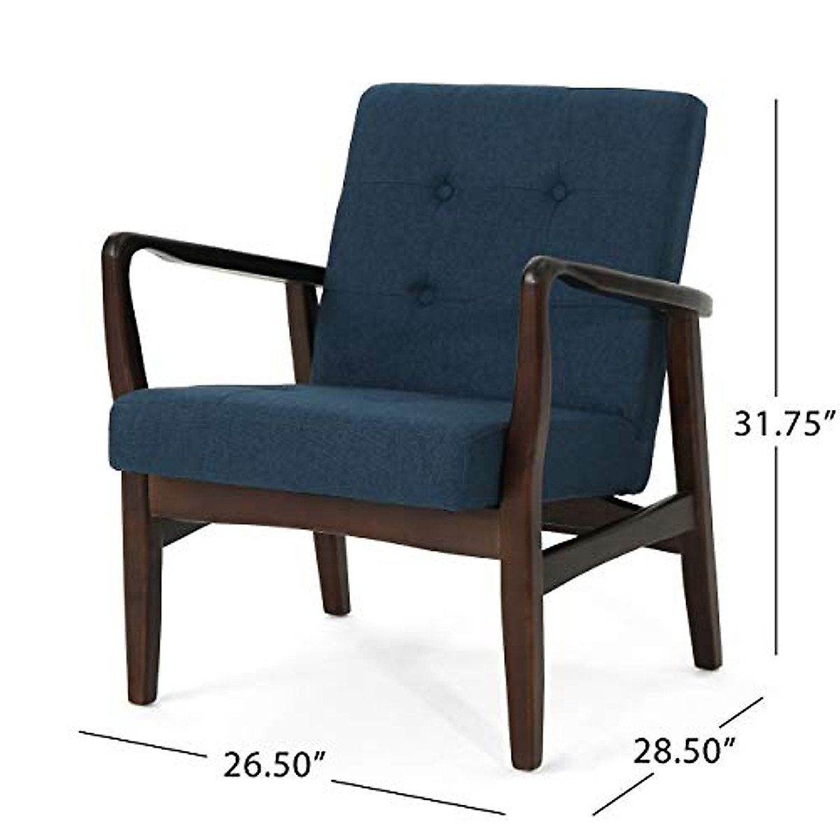 Christopher Knight Home Brayden Fabric Club Chair, Navy Blue