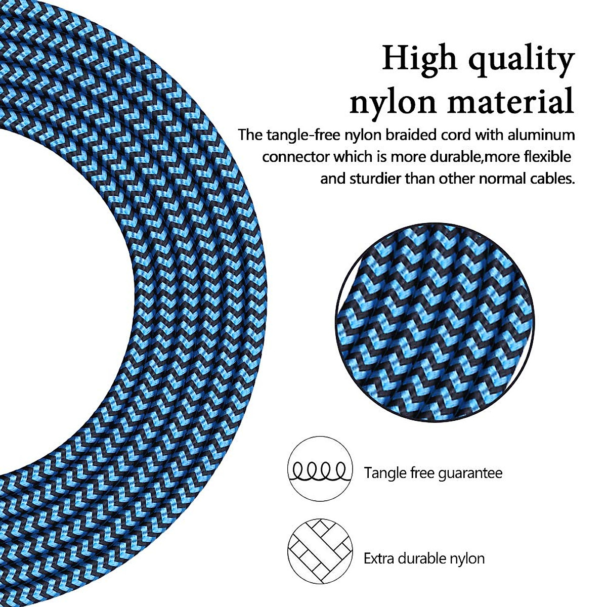 AILKIN Micro USB Cable 6ft Long, Best Replacement USB to Micro-USB Android Cord Fast Charging for Kindle Fire Tablets and Kindle E-Readers Kindle Paper White, HD, HDX, 7, 8, 10