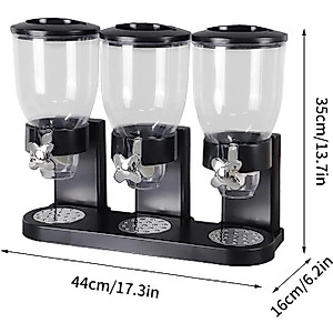 Triple Food Dispenser Cereal Containers Storage Dispenser Food Storage Container Cereal Dispenser Countertop For Candy Nut Grain Granola Snack
