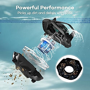2024 Upgrade AIPER Seagull SE Pool Vacuum, Perfect for above-Ground Pools up to 860 sq.ft, Cordless Robotic Pool Cleaner, Self-Parking Technology