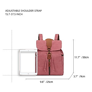KL928 Canvas Backpack - Casual Daypack Vintage Outdoor Travel Rucksack Hiking Backpacks for Men Women