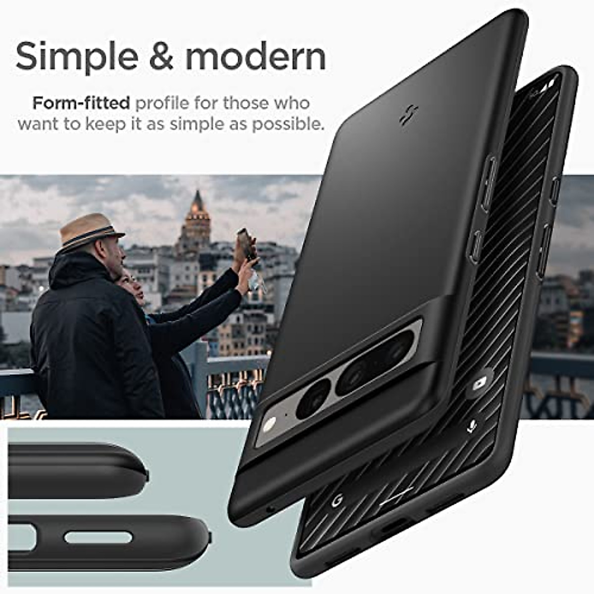 Spigen Thin Fit Designed for Pixel 7 Pro Case (2022) - Black