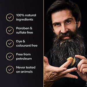 The Beard Struggle Warrior’s Beard Balm - Silver Collection, Viking Storm - Non-Greasy Low-Hold Formula, Luxurious Cologne-Grade Fragrances 100% Natural Ingredients - 50g / 1.76 US. oz.
