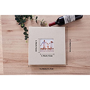 Artmag Fabric Photo Album 4x6 600 Large Capacity for Family Wedding Anniversary Linen Album Holds 600 Horizontal and Vertical Photos (600 Pockets, Beige)