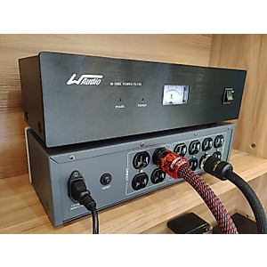 WAudio 3.3FT AC Power Cable 10AWG HiFi Audiophile Power Cord with US Plug IEC Connector