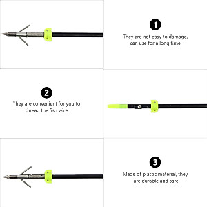 Tools Bow Fishing Arrows Safety Slide Fish Sliders Bowfishing kit Safety Slides: 15pcs Fishing Tackle Fishing Tackle