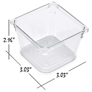 Clear Drawer Organizer - Easily Organize and Customize the Layout of Drawers. Great for Office Desk, Utensils, Cosmetics and Makeup. (8-Piece Set)