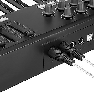 QIANRENON 5 Pin MIDI Music Editing Cable 1 in 1 Out MIDI to USB Adapter Cable for Piano Keyboard to PC/Mac/Laptop Silver 2m