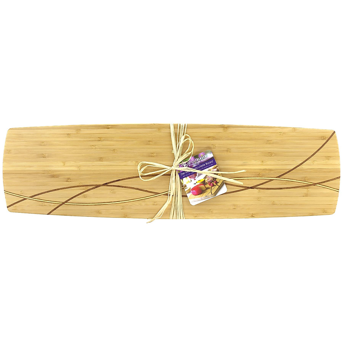 Totally Bamboo Del Mar Extra Large Charcuterie Board and Cheese Serving Platter, 30" x 8.5"