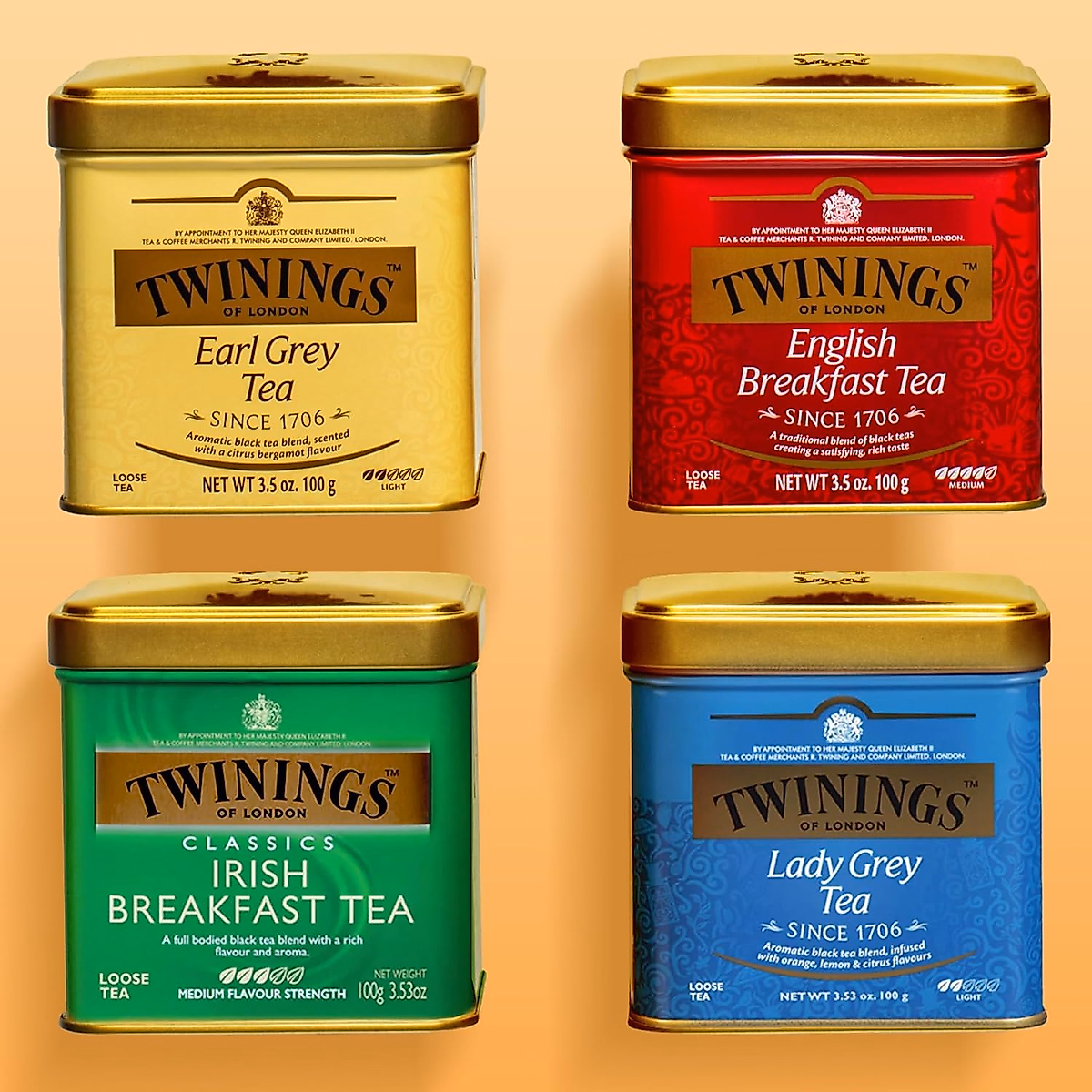 Twinings English Breakfast Loose Tea Tin, 3.53 Ounce Tin (Pack of 1), Smooth, Flavourful, Robust Black Tea Leaves, Caffeinated, Enjoy Hot or Iced