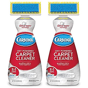 Carbona Oxy-Powered 2-in-1 Carpet Cleaner, 27.5 Ounces - Pack of 2