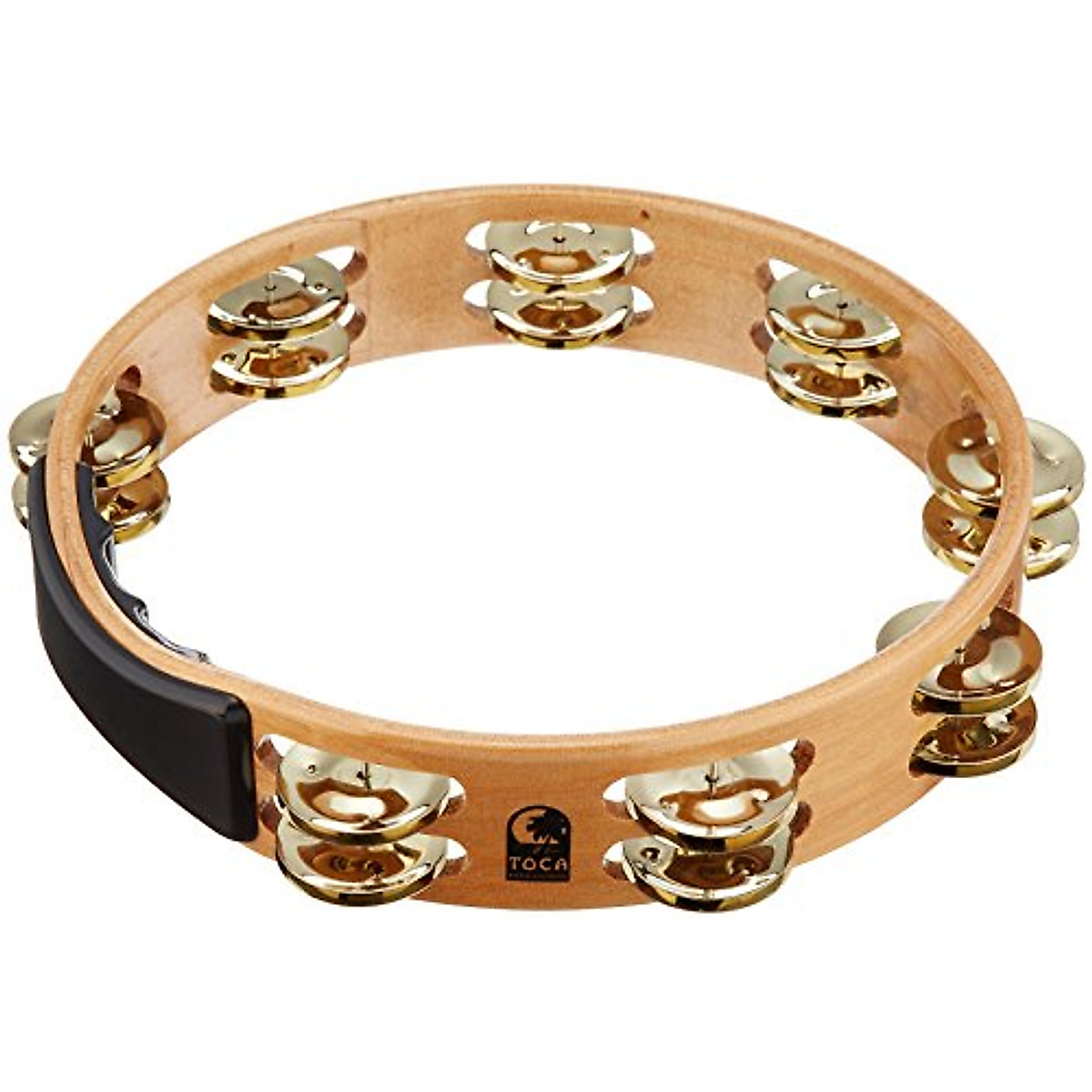 Toca Acacia Tambourine With Brass Jingles 10 Inch