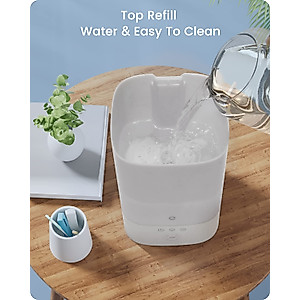 Humidifiers for Bedroom Large Room, Esemoil Smart WiFi Cool Mist Humidifiers for Baby, 3.5L Top Fill & 28dB Quiet, 40H Air Ultrasonic Diffuser with 8 Color Light, Voice Control, Compatible with Alexa