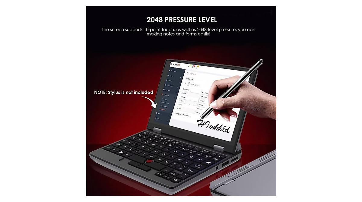 Acogedor Mini Laptop, 7.0 inch Touch Screen Mini Laptop Computer, High Speed CPU J4105 12GB RAM ...