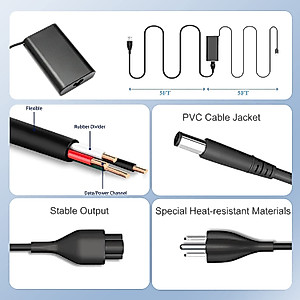 65W LA65NS2-01 Laptop Charger AC Adapter for Dell Latitude 5400 5500 5480 5490 5580 5590 7400 7480 7490 7390 7290 7280 3440 E5400 E5420 E5450 E5470 E5480 E5570 E6420 E6430 E6540 E7470 E7480 LA65NM130