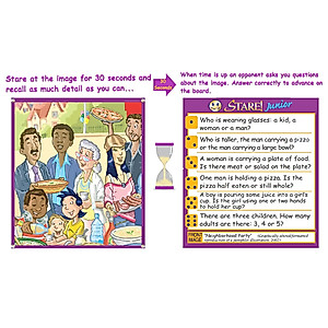Stare Junior — The Exciting, Award-Winning Game of Memory and Observation — Fun & Educational for The Whole Family, Ages 6 and Up