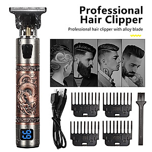 Mens Clipper Cordless Hair Clippers, Razor Electric Professional Beard Trimmer Grooming Shaving Machine Self Hair Cutting Haircut Trimmers Cutter